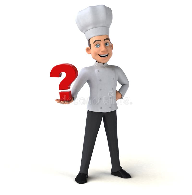 Chef with a question stock illustration. Illustration of appetite - 5747720