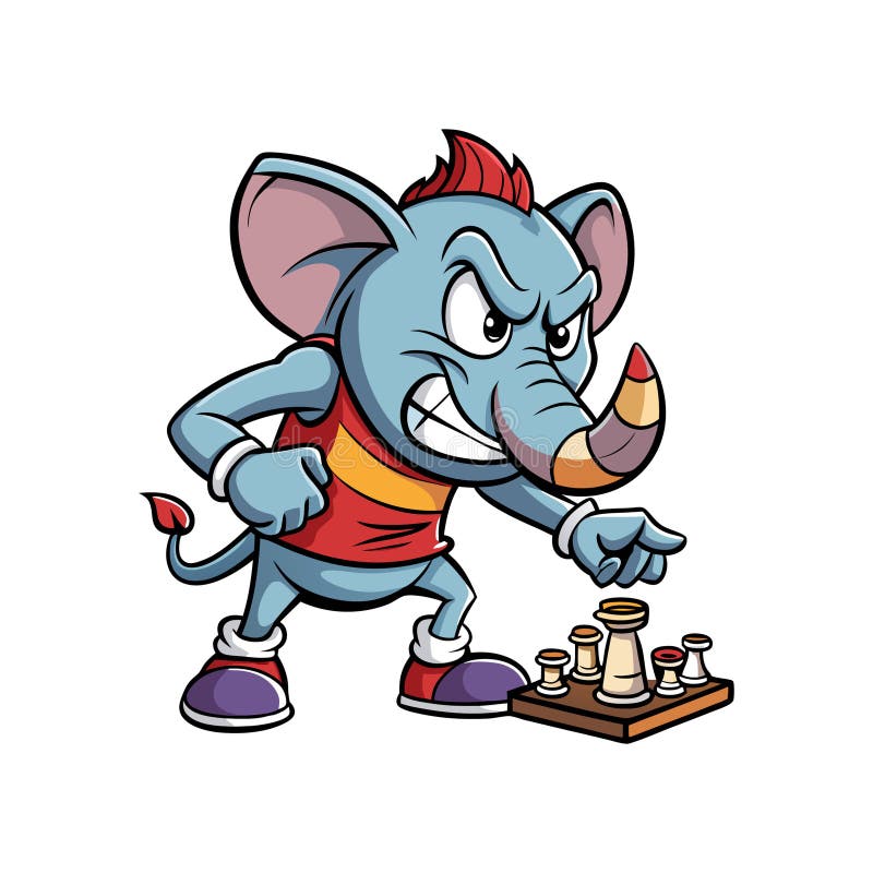 Elephants Fun Chess Session Stock Image - Illustration of creativity ...