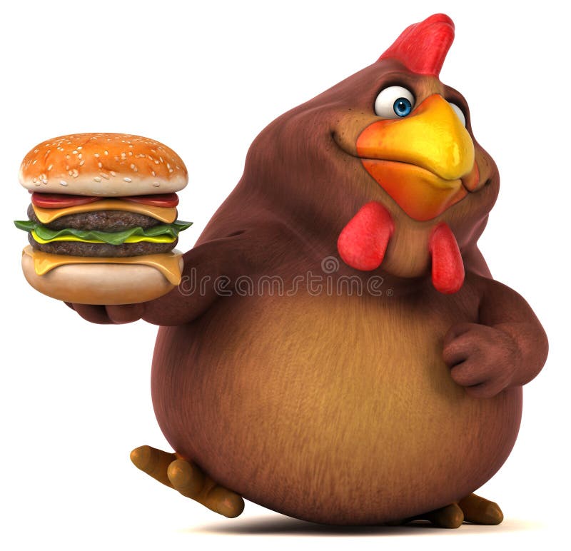 Fun chicken stock illustration. Illustration of rooster - 119473216