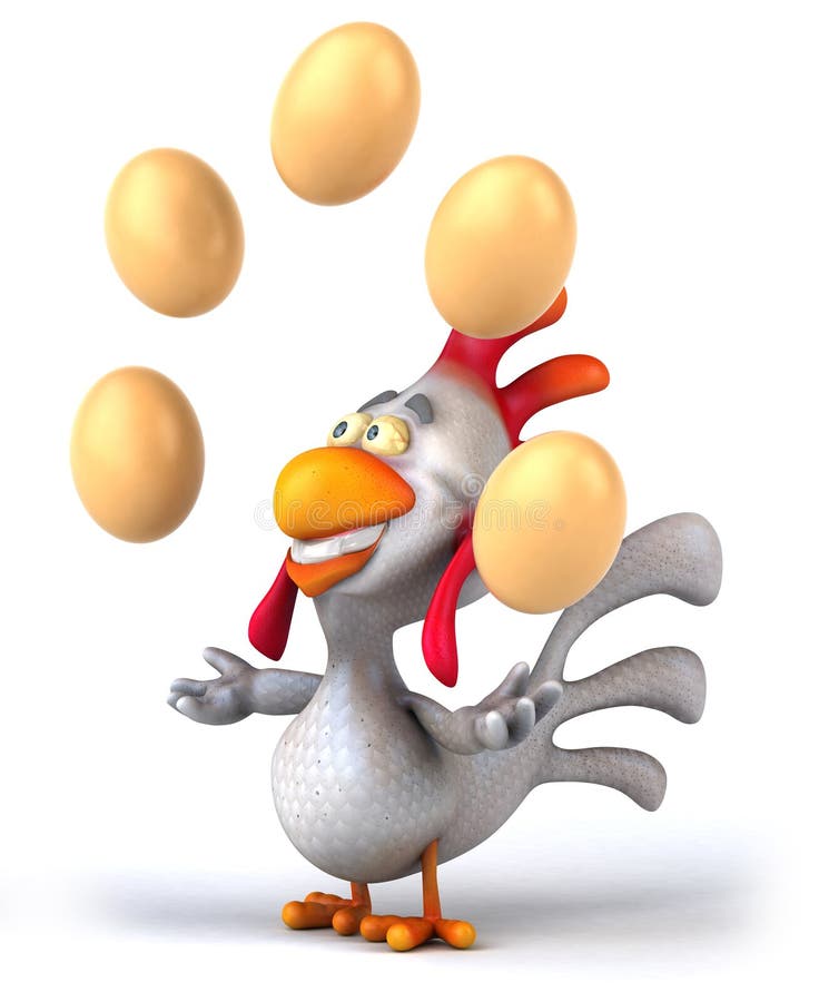 Fun chicken stock illustration. Illustration of animal - 45680411