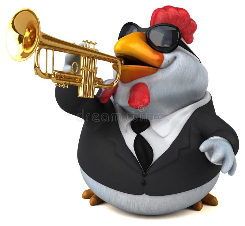 Fun Chicken - 3D Illustration Stock Illustration - Illustration of ...