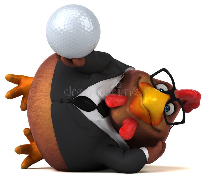 Fun Chicken - 3D Illustration Stock Illustration - Illustration of ...