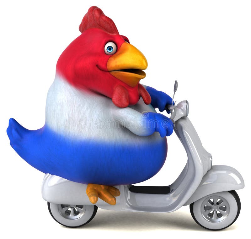 Fun Chicken - 3D Illustration Stock Illustration - Illustration of ...