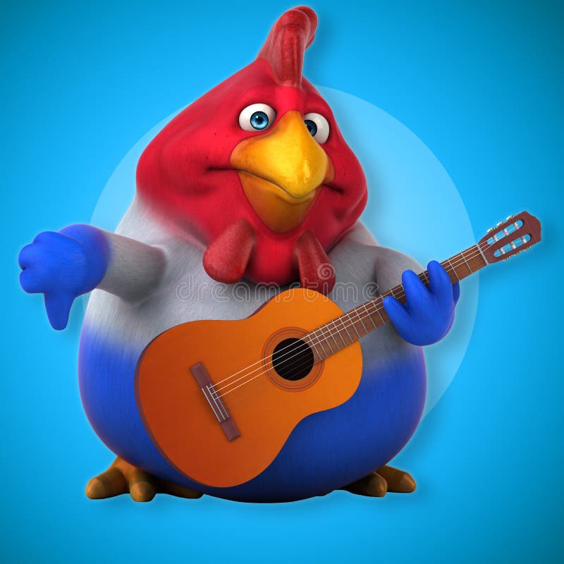 Fun Chicken - 3D Illustration Stock Illustration - Illustration of ...