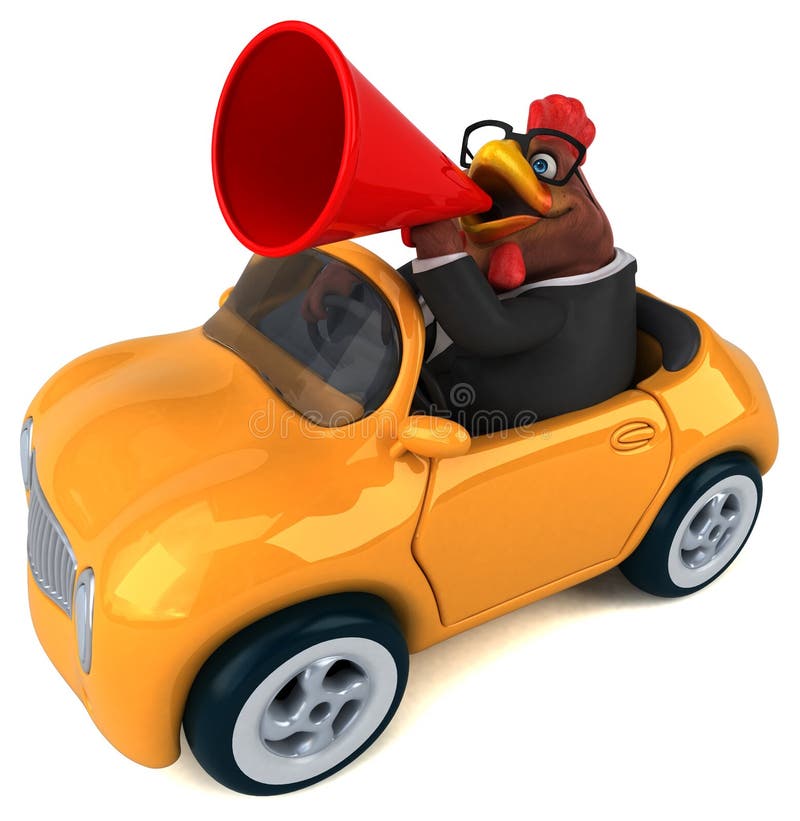 Fun Chicken - 3D Illustration Stock Illustration - Illustration of ...