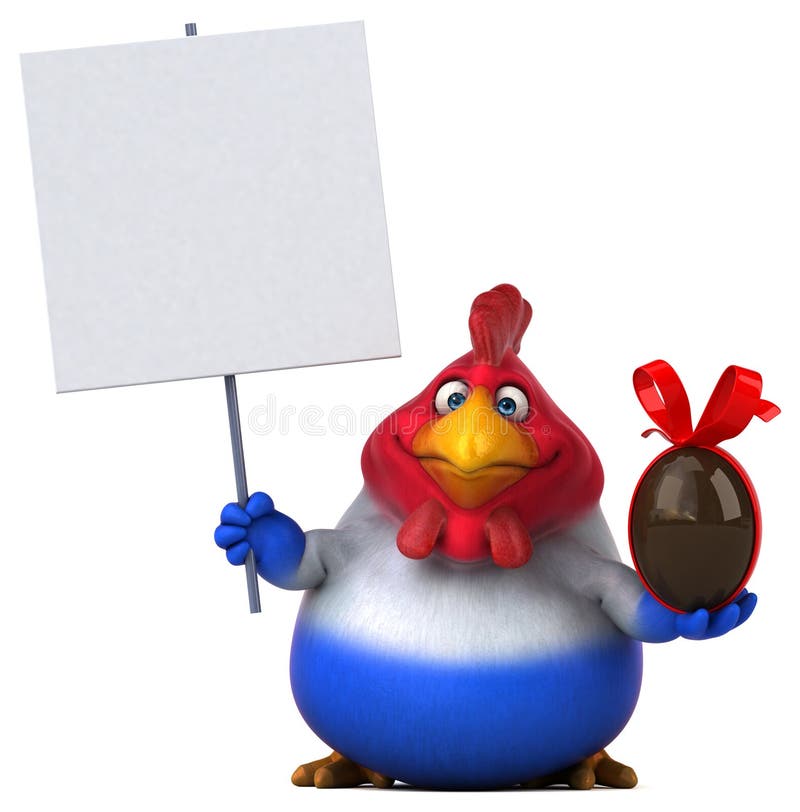 Fun Chicken - 3D Illustration Stock Illustration - Illustration of ...