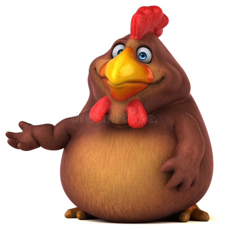 Fun Chicken - 3D Illustration Stock Illustration - Illustration of ...