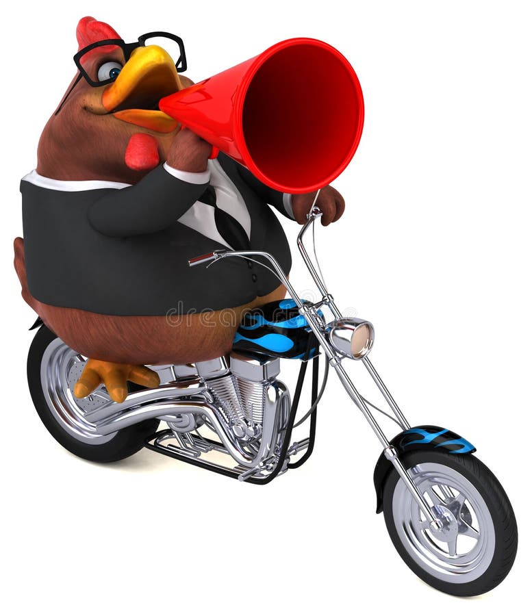 Fun Chicken - 3D Illustration Stock Illustration - Illustration of ...