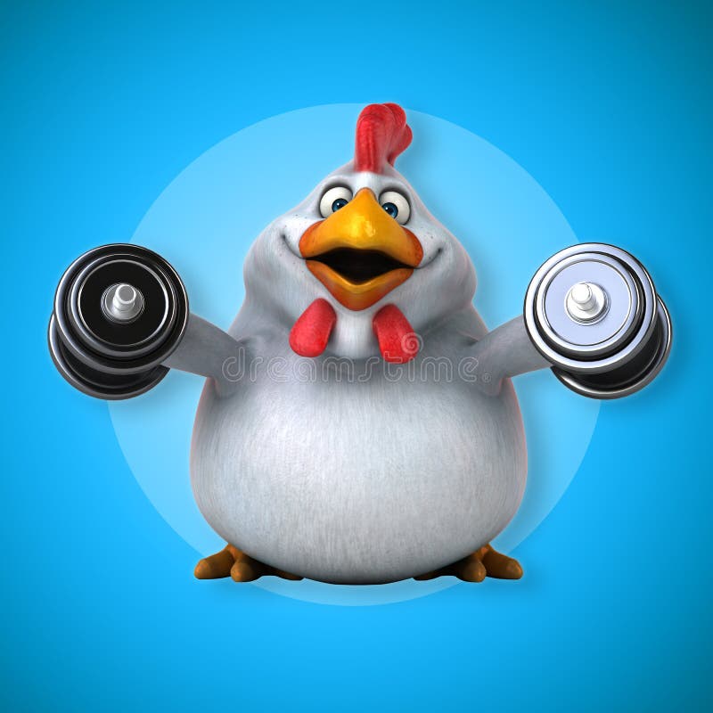 Fun Chicken - 3D Illustration Stock Illustration - Illustration of ...