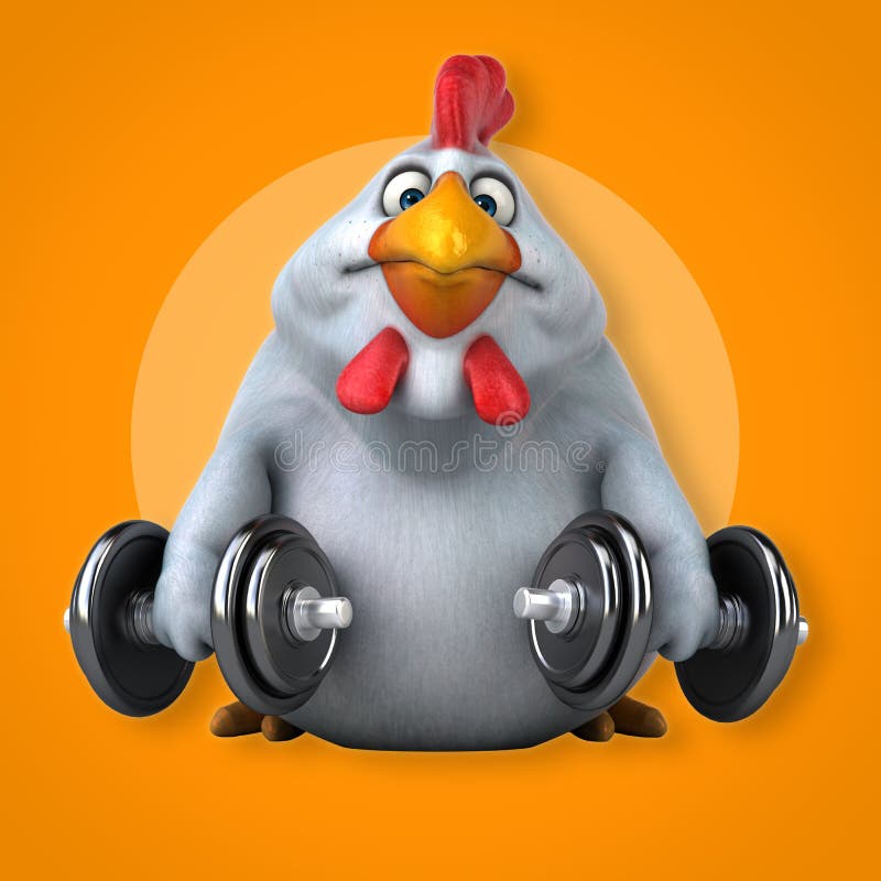 Fun Chicken - 3D Illustration Stock Illustration - Illustration of ...