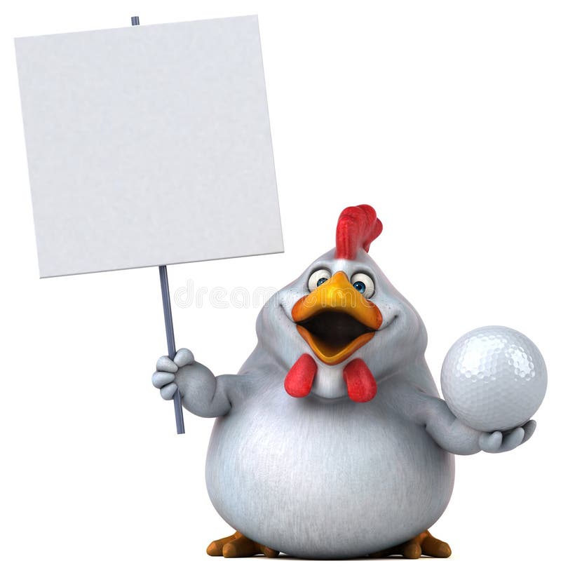 Fun Chicken - 3D Illustration Stock Illustration - Illustration of ...