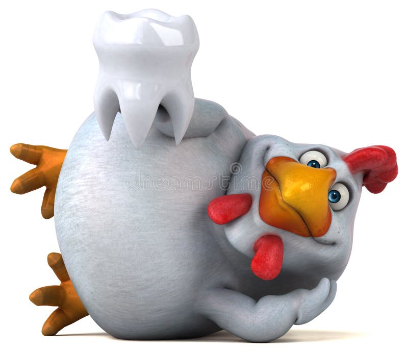 Chicken With Teeth Cartoon
