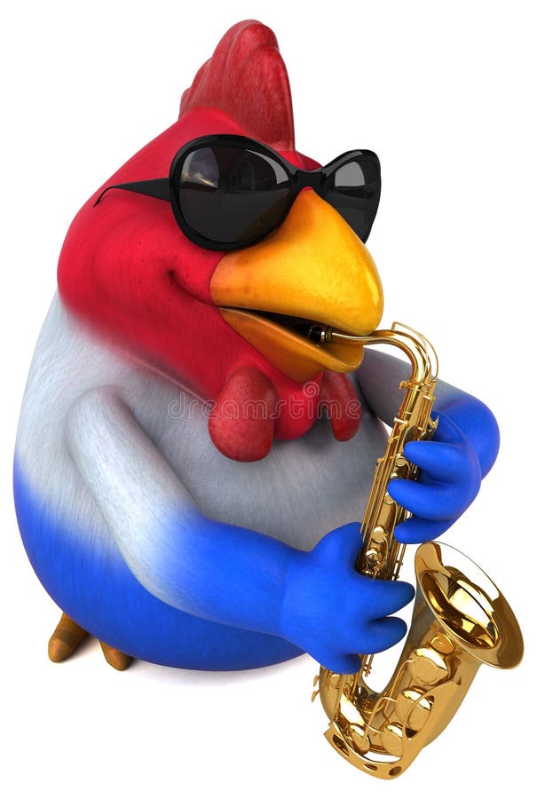 Fun Chicken - 3D Illustration Stock Illustration - Illustration of ...