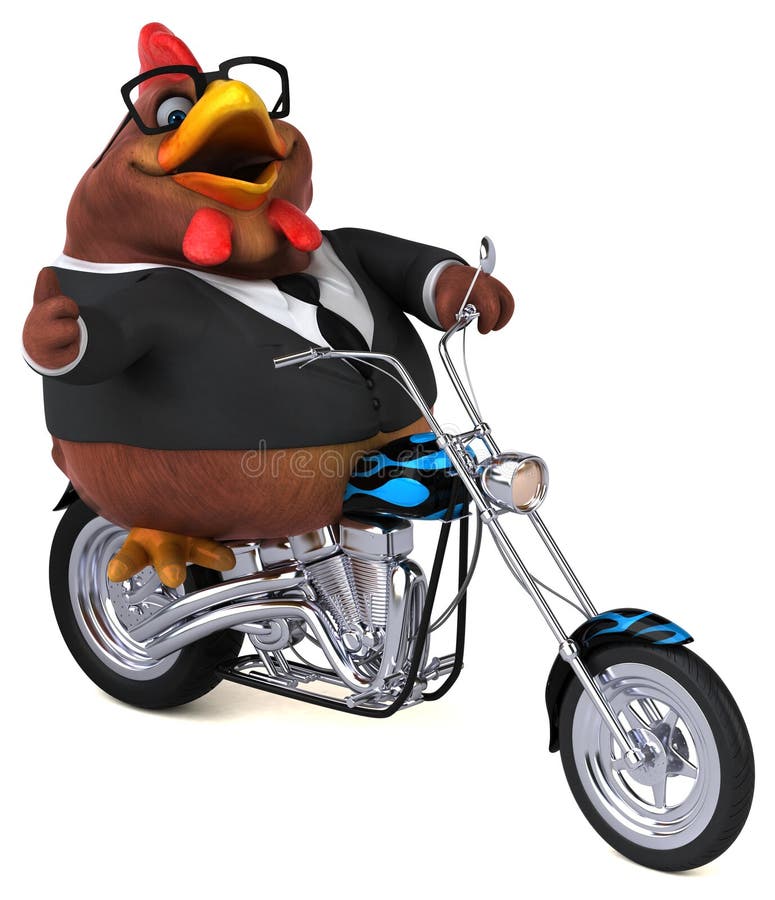 Fun Chicken - 3D Illustration Stock Illustration - Illustration of ...