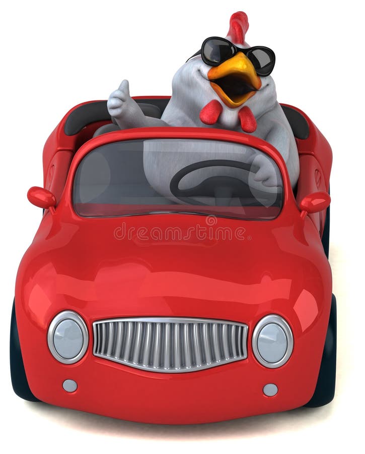 Fun Chicken - 3D Illustration Stock Illustration - Illustration of ...