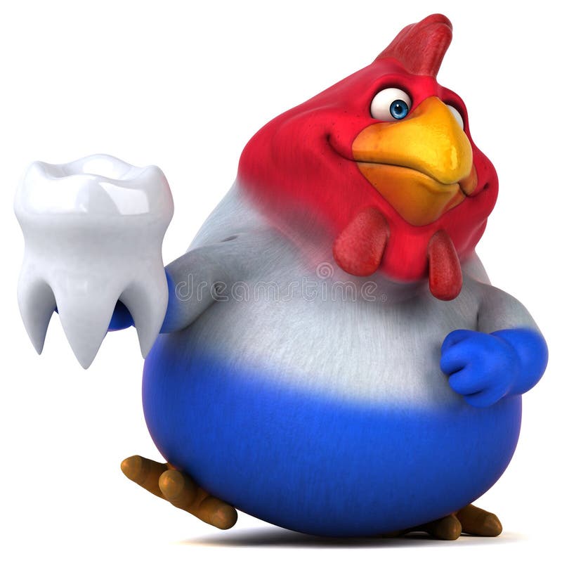 Fun Chicken - 3D Illustration Stock Illustration - Illustration of ...
