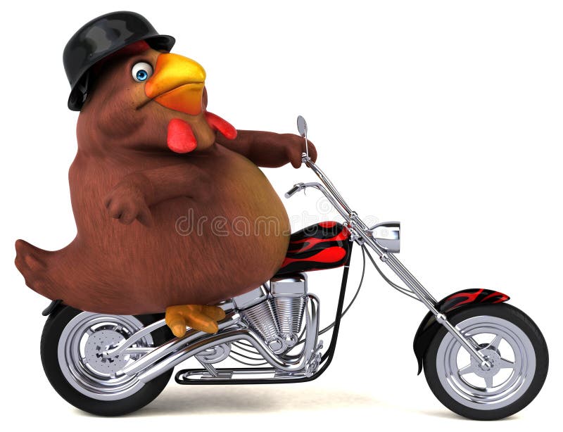 Fun Chicken - 3D Illustration Stock Illustration - Illustration of ...