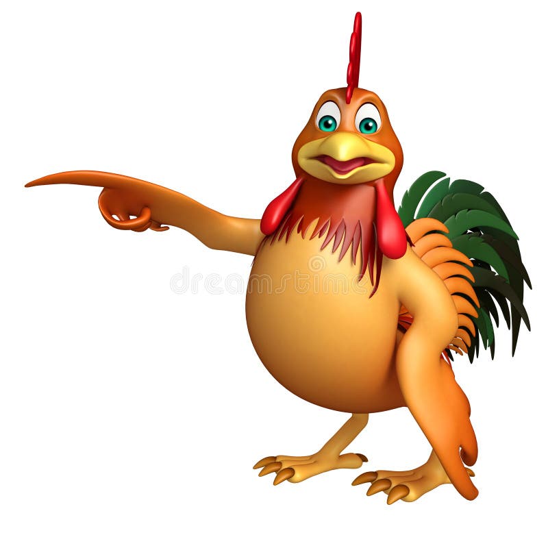 Fun Chicken Funny Cartoon Character Stock Illustration - Illustration ...