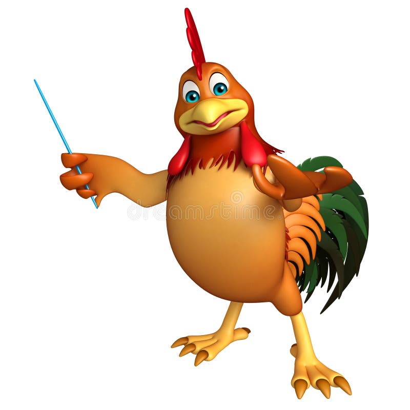 Fun Chicken Funny Cartoon Character Stock Illustration - Illustration ...