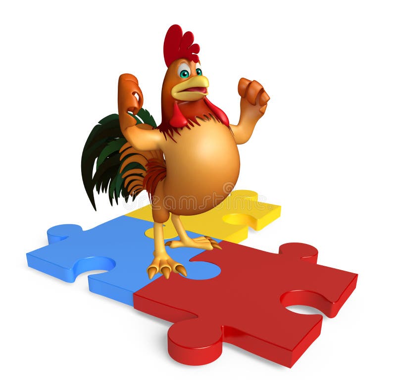 Fun Chicken Funny Cartoon Character Stock Illustration - Illustration ...