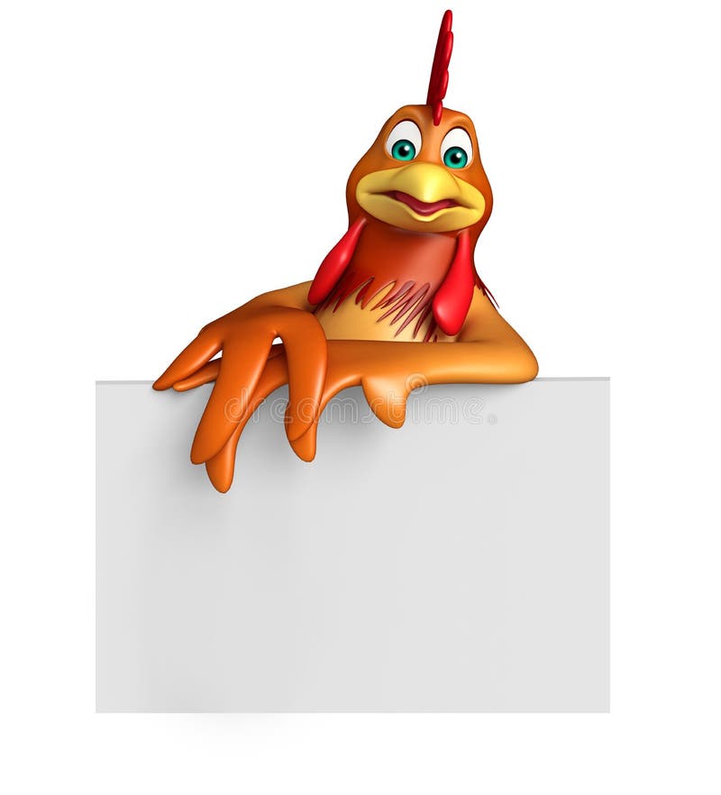 Fun Chicken Funny Cartoon Character Stock Illustration - Illustration ...