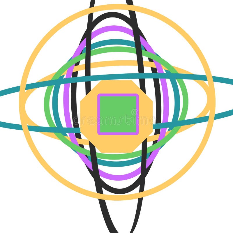 Fun with Circles and Ellipses Stock Illustration - Illustration of ...