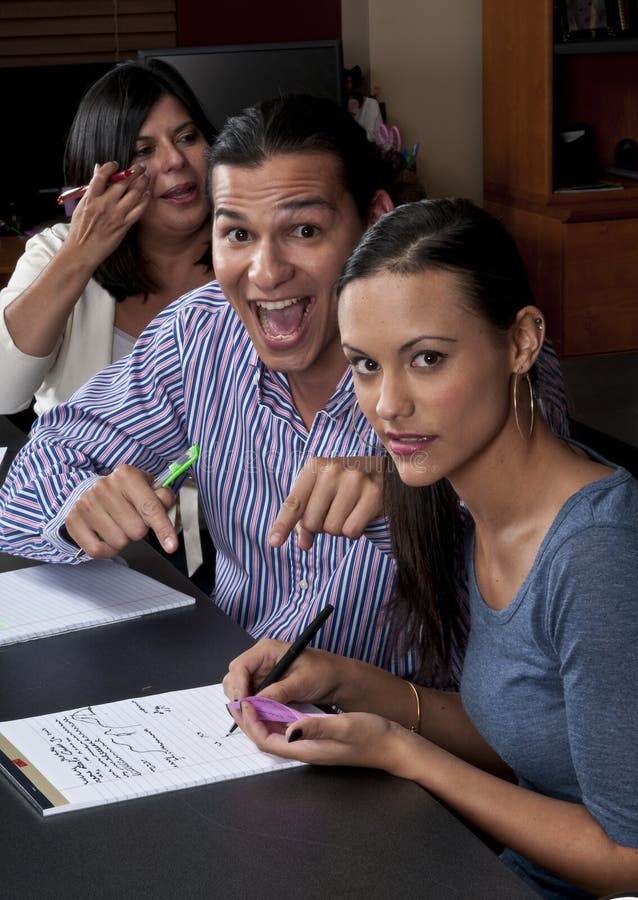 Fun in the classroom stock image. Image of corporate, hispanic - 8363389