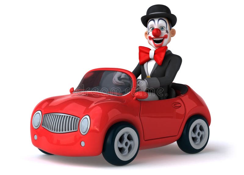 Clown driver stock illustration. Illustration of classic - 1802285