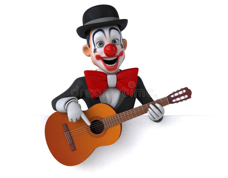 Fun Clown - 3D Illustration Stock Illustration - Illustration of clown ...