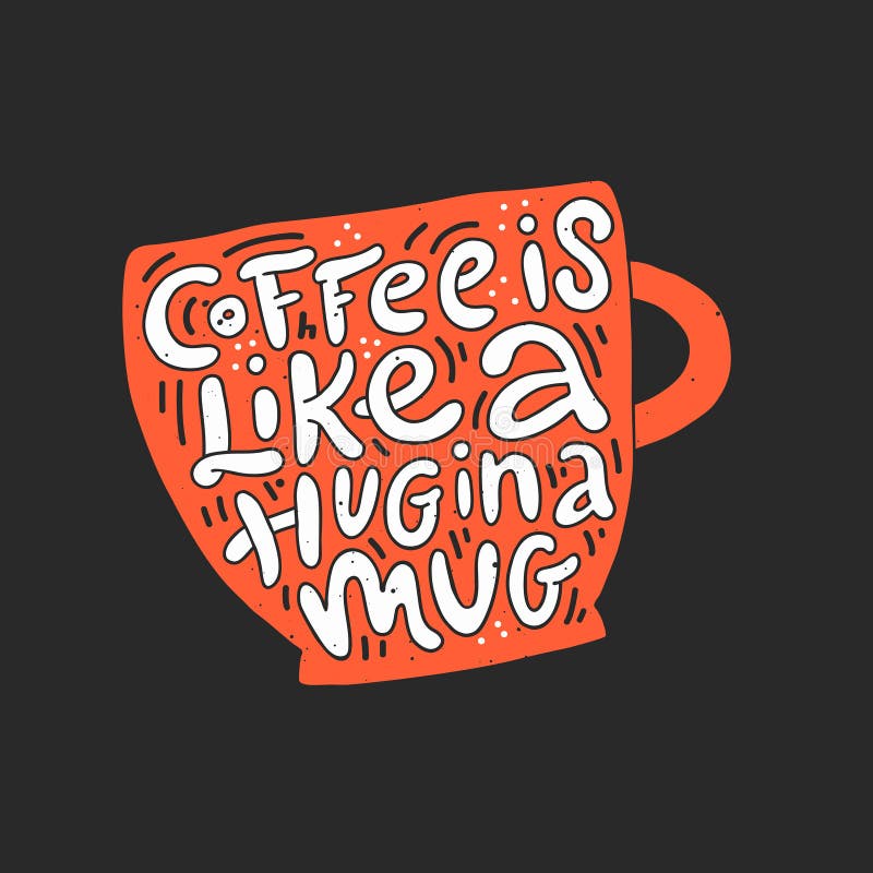 Fun Coffee Lettering stock vector. Illustration of milky - 122075777