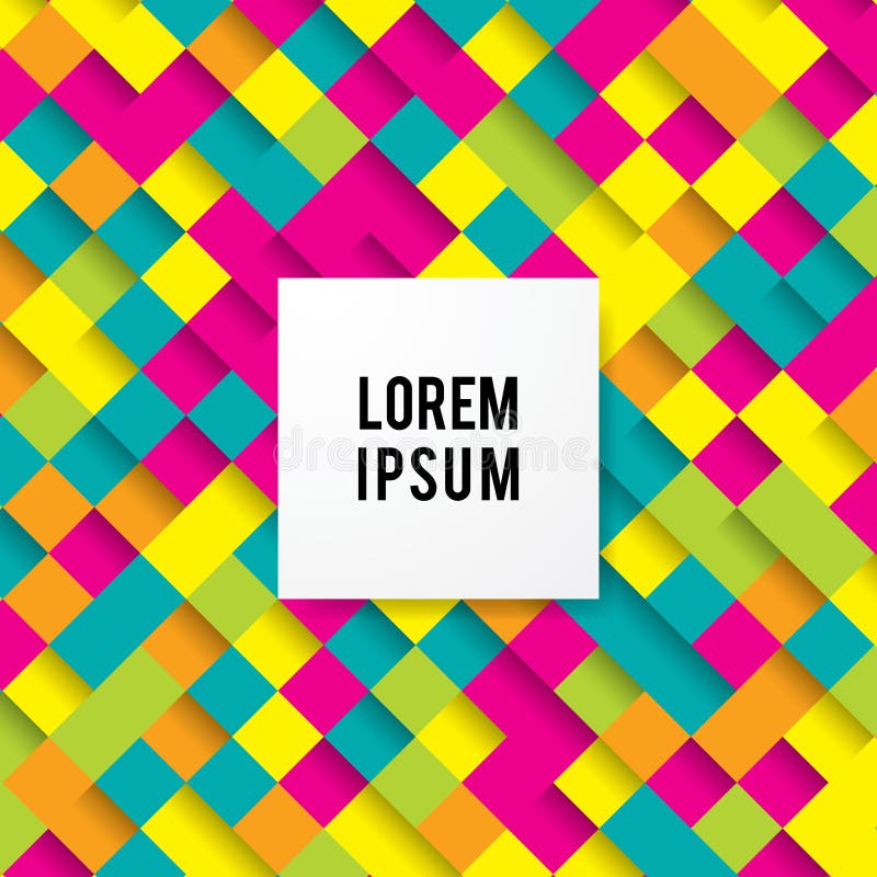 Fun Colorful Geometric Background of Rectangles Vector Illustrations ...