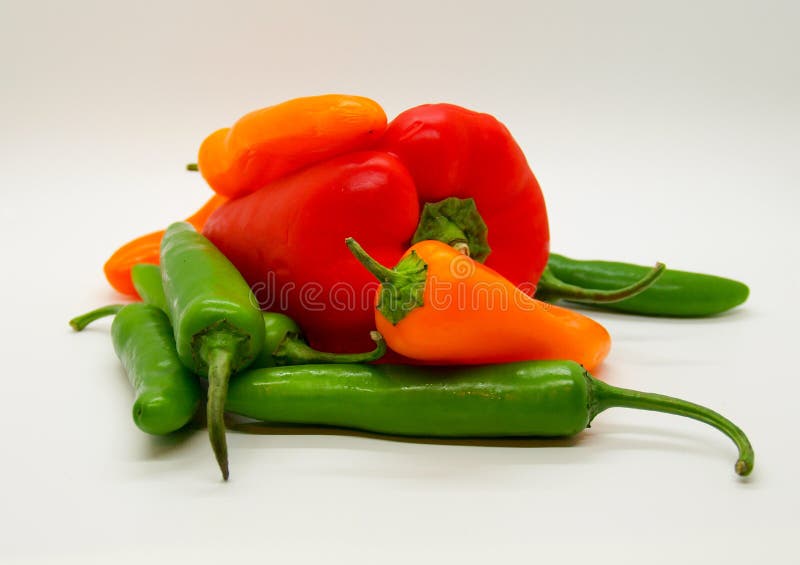 Fun with Colorful and Healthy Peppers Stock Image - Image of green ...