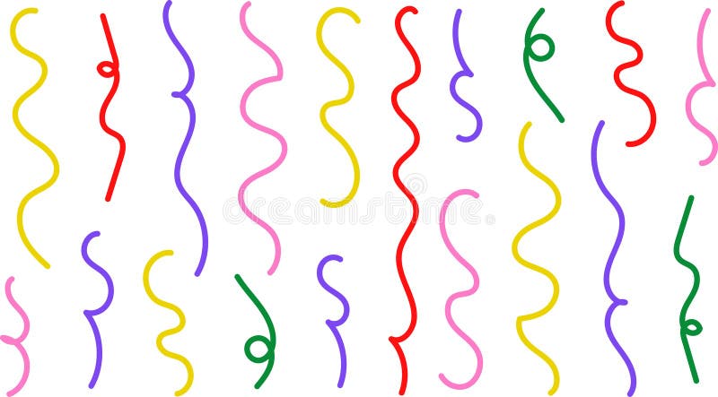 Fun Colorful Line Doodle Pattern. Creative Style Art Children or ...