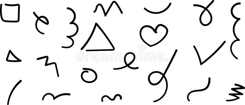 Fun Colorful Line Doodle Pattern. Creative Style Art Children or ...