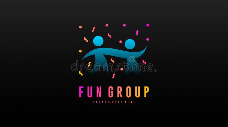 Fun and Colorful Logo Template Vector Stock Vector - Illustration of ...