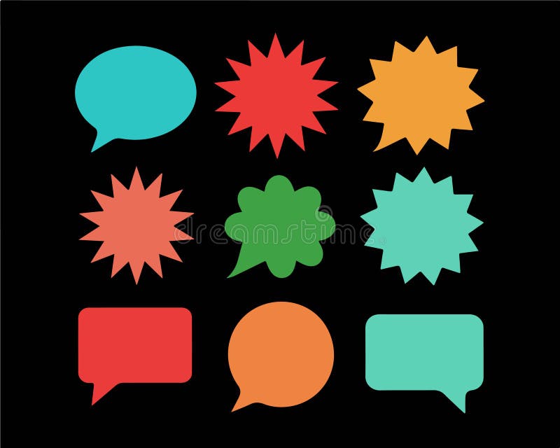 Colorful Quote Text Boxes Collection Vector Illustration Speech Bubble ...