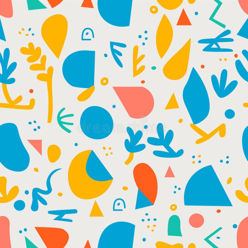 Fun Colorful Seamless Pattern. Creative Abstract Style Art Background ...