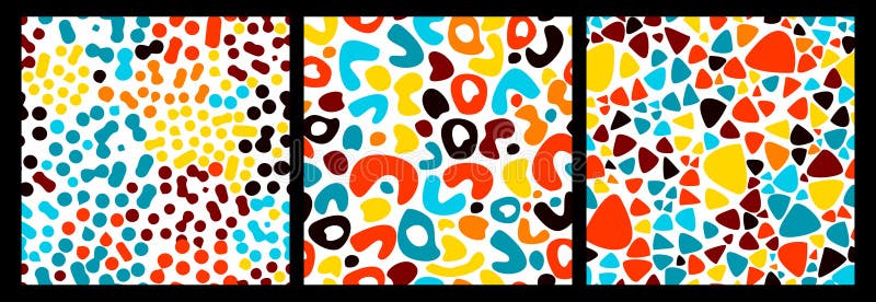 Fun Colorful Seamless Pattern. Creative Doodle Abstract Style Art ...