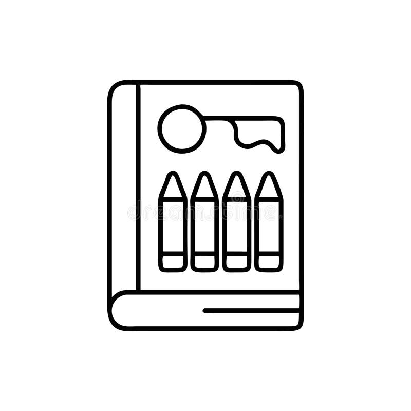 Fun Coloring Book Icon for Artistic Expression Stock Image ...
