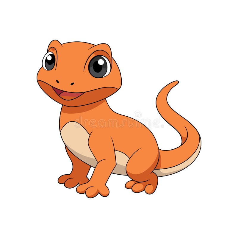 Fun Lizard Coloring Illustration for Kids Stock Illustration ...