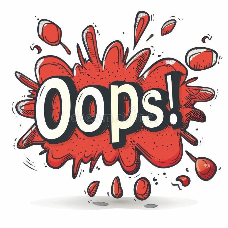 Pop Art Style with Oops Sign for Banner Design. Vector Illustration ...