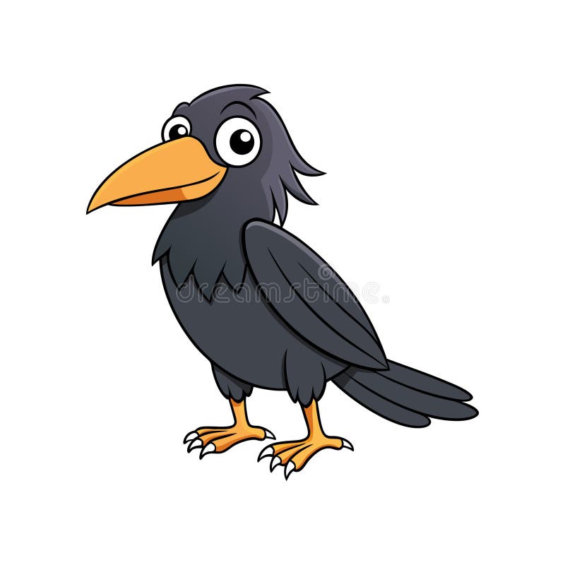 Creative Raven Coloring Template Stock Illustration - Illustration of ...