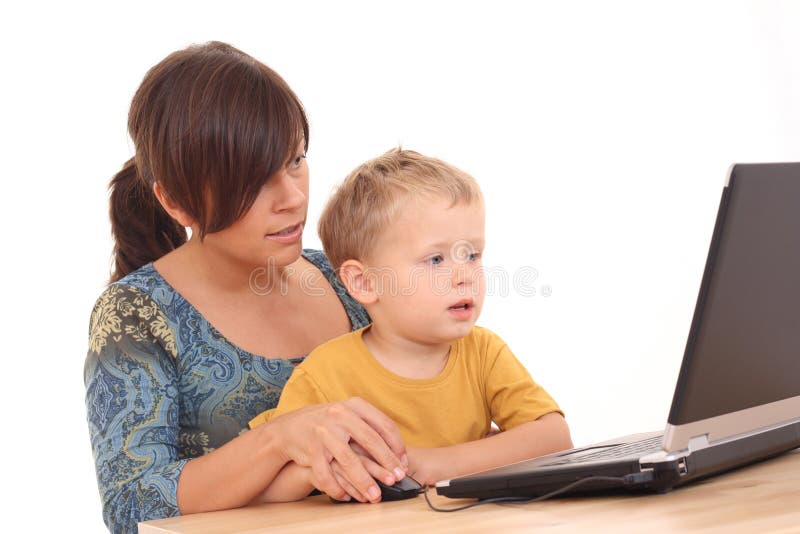 Family computer stock photo. Image of parenting, computer - 1614346