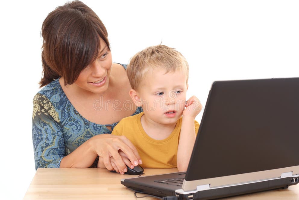 Fun with computer stock image. Image of education, child - 2988327