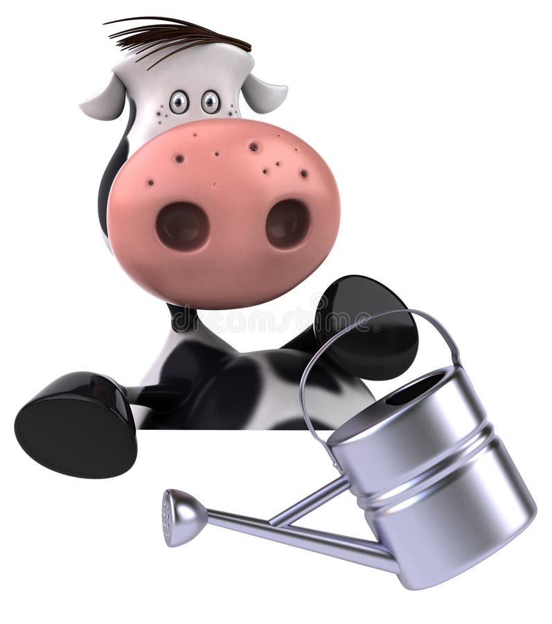 Fun cow stock illustration. Illustration of hair, farmland - 53113238