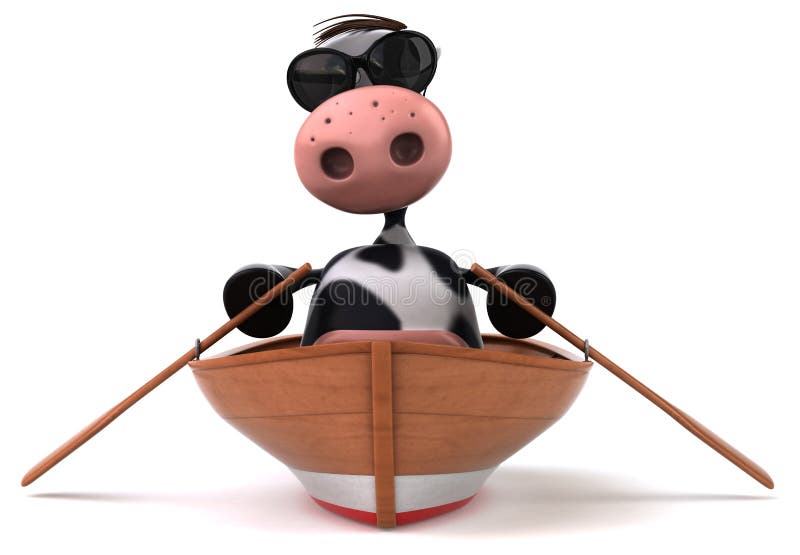 Fun cow stock illustration. Illustration of ship, agriculture - 66758184