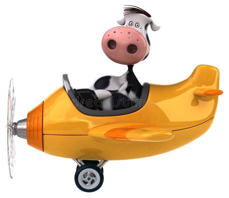 Fun cow stock illustration. Illustration of grass, farmland - 68243710