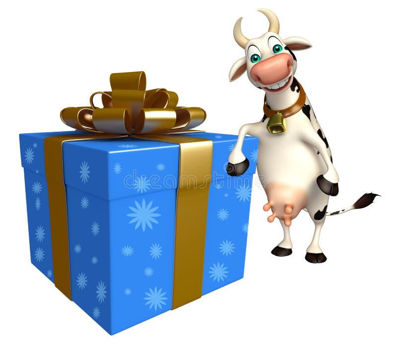 Cute Cow Cartoon Character Gift Box Stock Illustrations – 296 Cute Cow ...