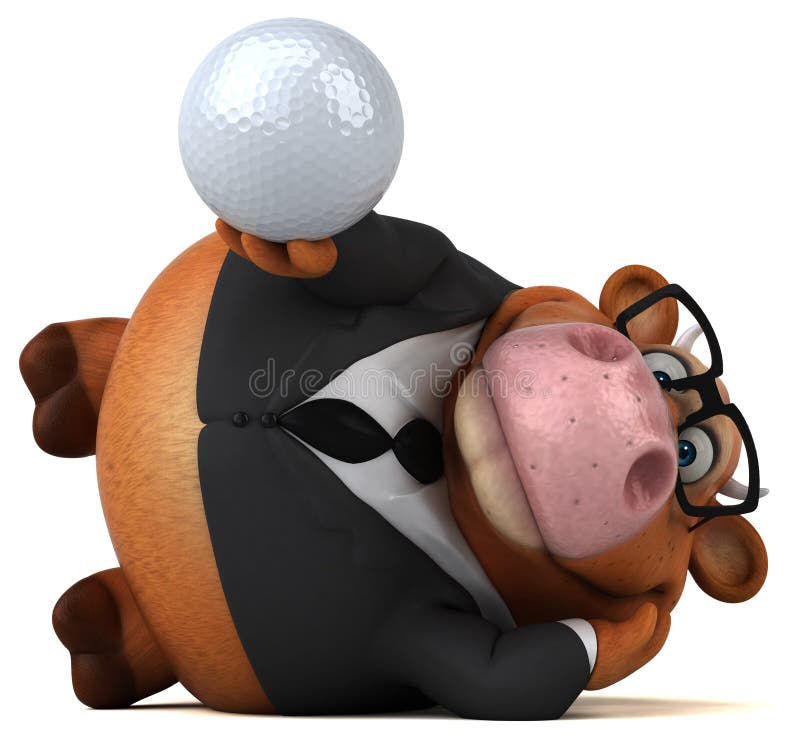 Cow Golf stock illustration. Illustration of sport, bovine - 6084648