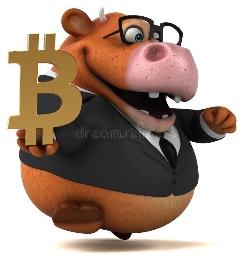 Fun cow - 3D Illustration stock illustration. Illustration of chain ...